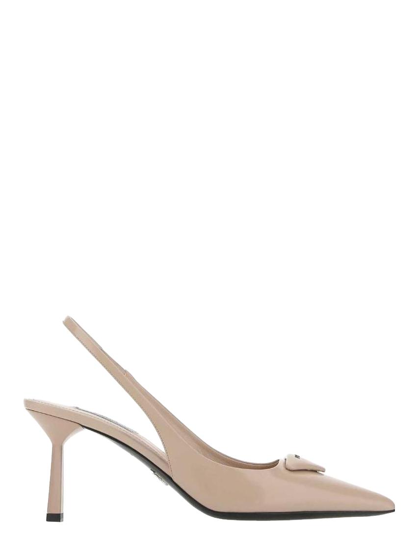 PRADA Prada Brushed Leather Slingback Pumps